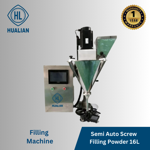 Jual Mesin Pengisi Kemasan Bubuk Semi Auto Screw Filling Powder 16L ...