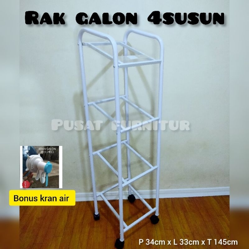 Jual Rak galon 4 susun roda | Shopee Indonesia