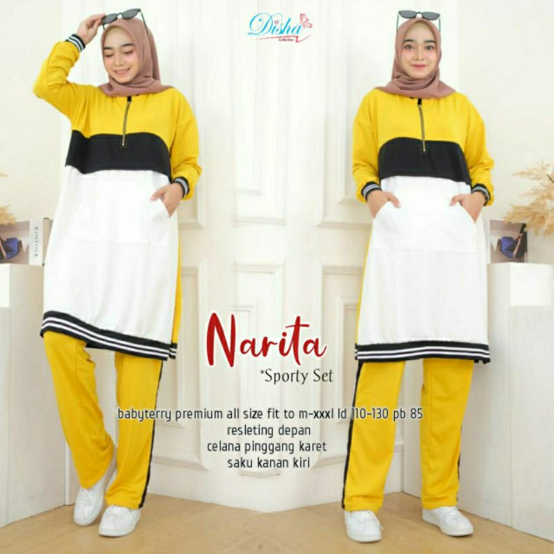 Jual Narita sporty set setelan baju olahraga wanita JUMBO BIG SIZE ...