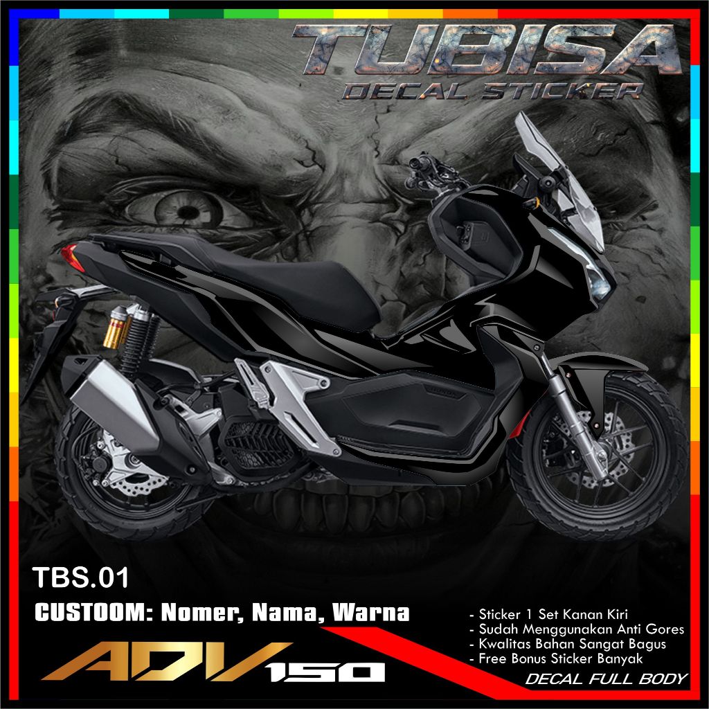 Jual Decal Sticker Striping Full Body ADV 150 Premium Racing. TBS.01 ...