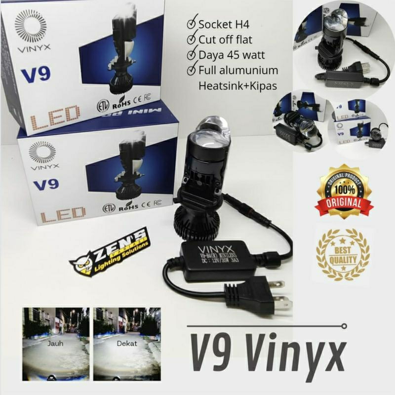 Jual LED H4 V9 VYNIX MINI PROJECTOR MOTOR MOBIL CUT OFF | Shopee Indonesia