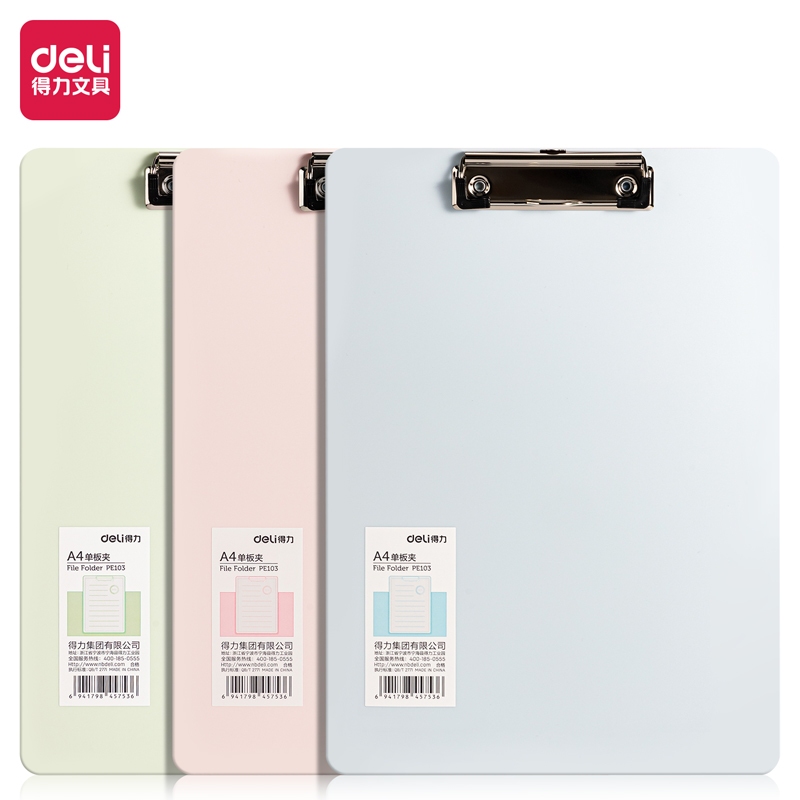 Jual Deli Papan Jalan Plastik / Clip Board 31 cm Warna Pastel PE103 ...