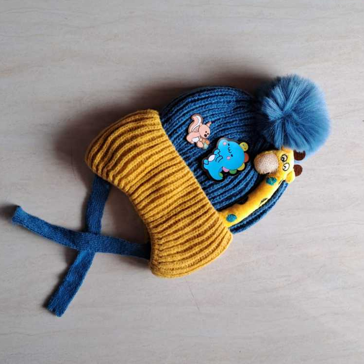 Jual Topi Rajut Bayi 1-5 Tahun Karakter Hewan Kartun Dengan Tali Leher ...