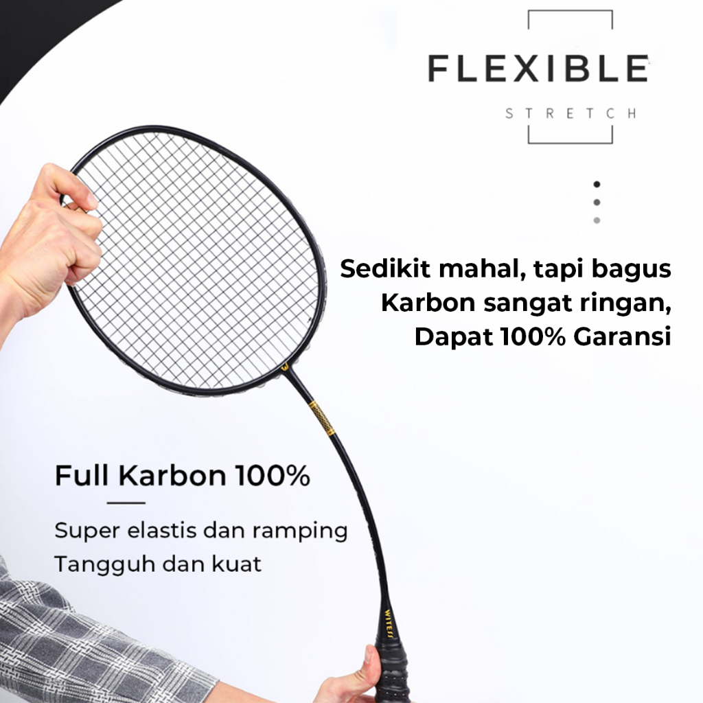 Jual Raket Carbon/Badminton Racket GR 520 Silver Termasuk Senar Plus ...