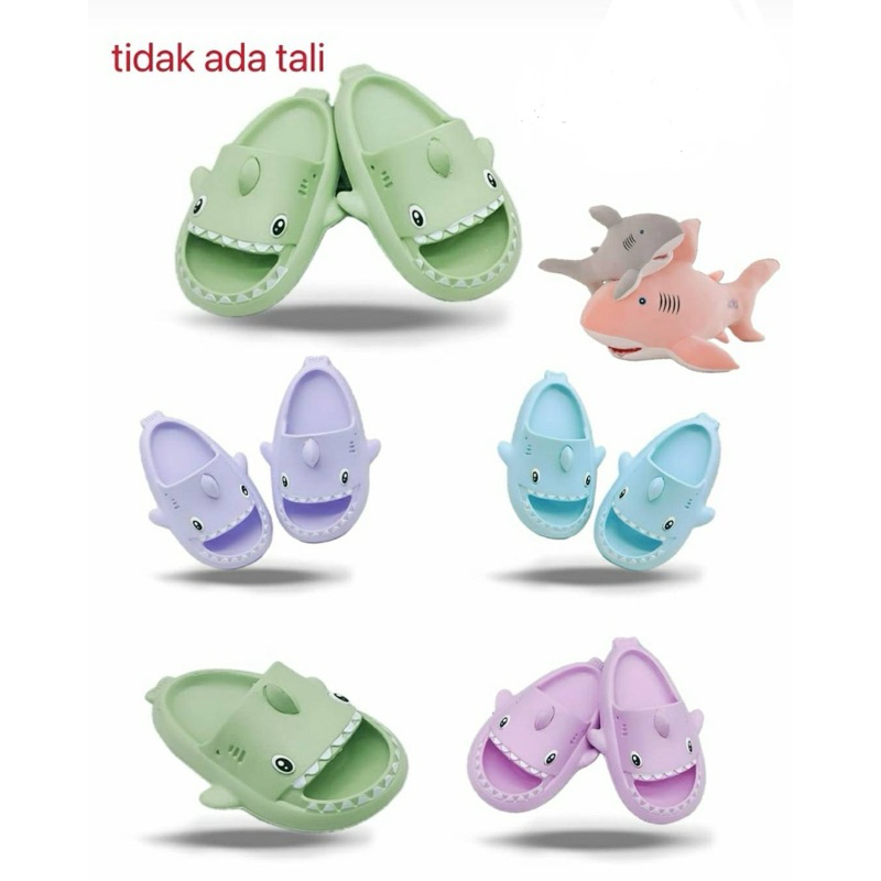 Jual Sandal Baby Shark Anak Dili (24/29) (30/35), Sendal Hiu Anak Bahan ...