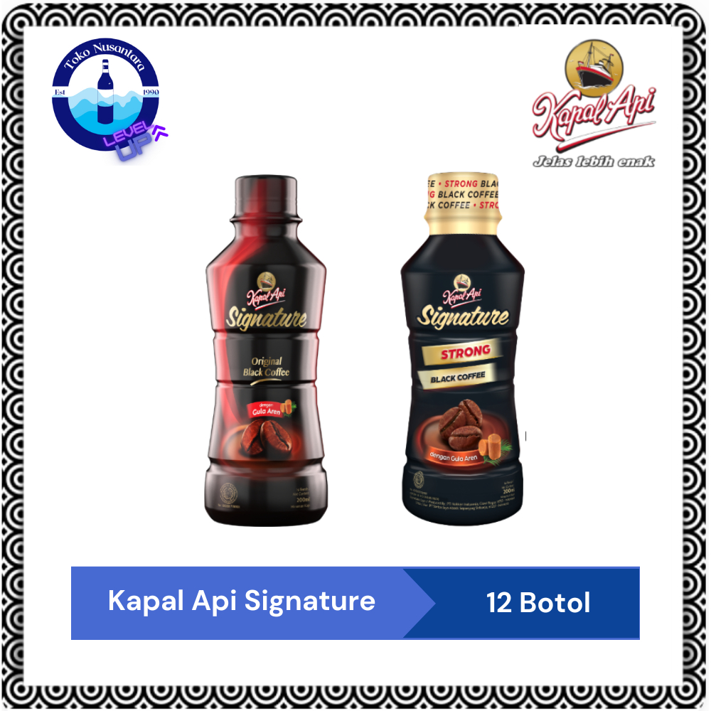 Jual Kopi Kapal Api Signature Botol 200mL Black Coffee [Dus isi 12 Botol] | Shopee Indonesia