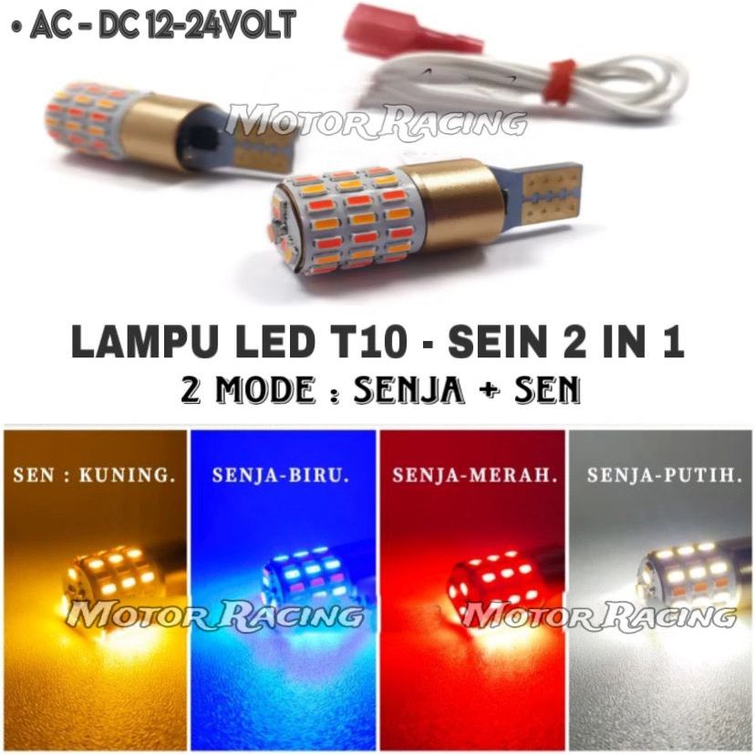 Jual Lampu Led T10 2 Mode Sein Dan Senja Motor Nmex Aerok Pcx Adv Nine | Shopee Indonesia