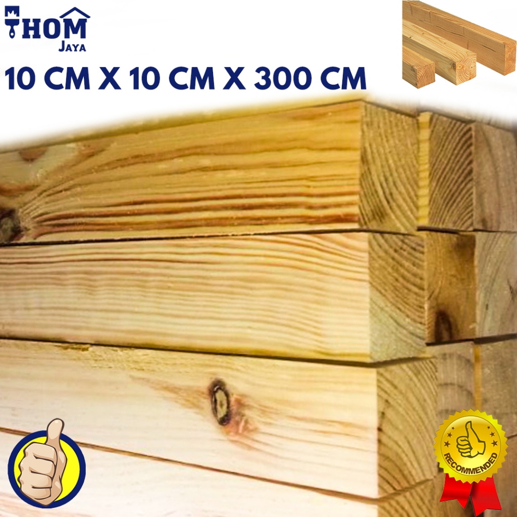 Jual KAYU BALOK / KAMPILAN - 10 X 10 - PANJANG 3 METER | Shopee Indonesia