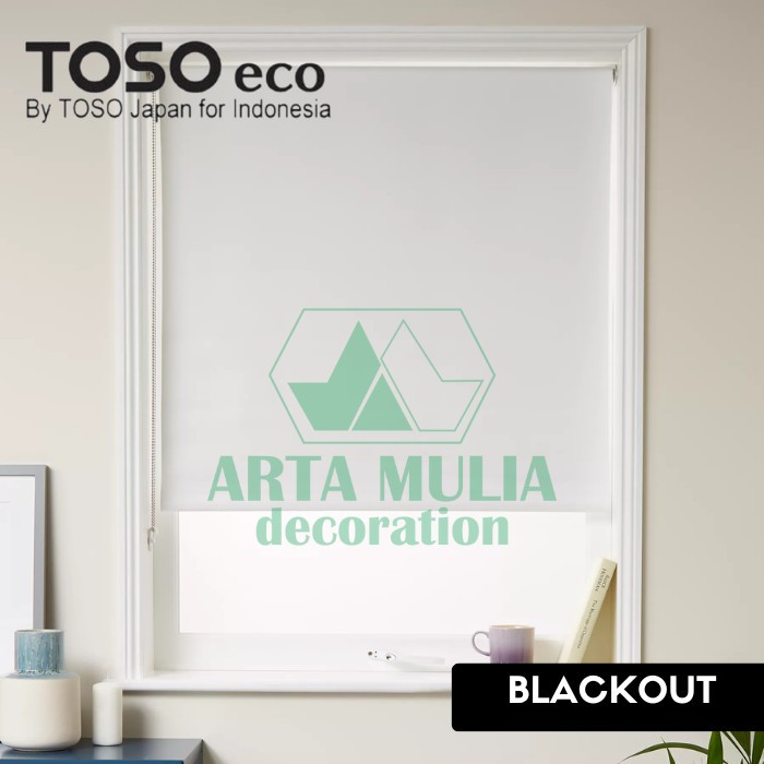 Jual Roller Blind Toso Eco DIMOUT Hordeng Tirai Jendela Gorden Kantor ...