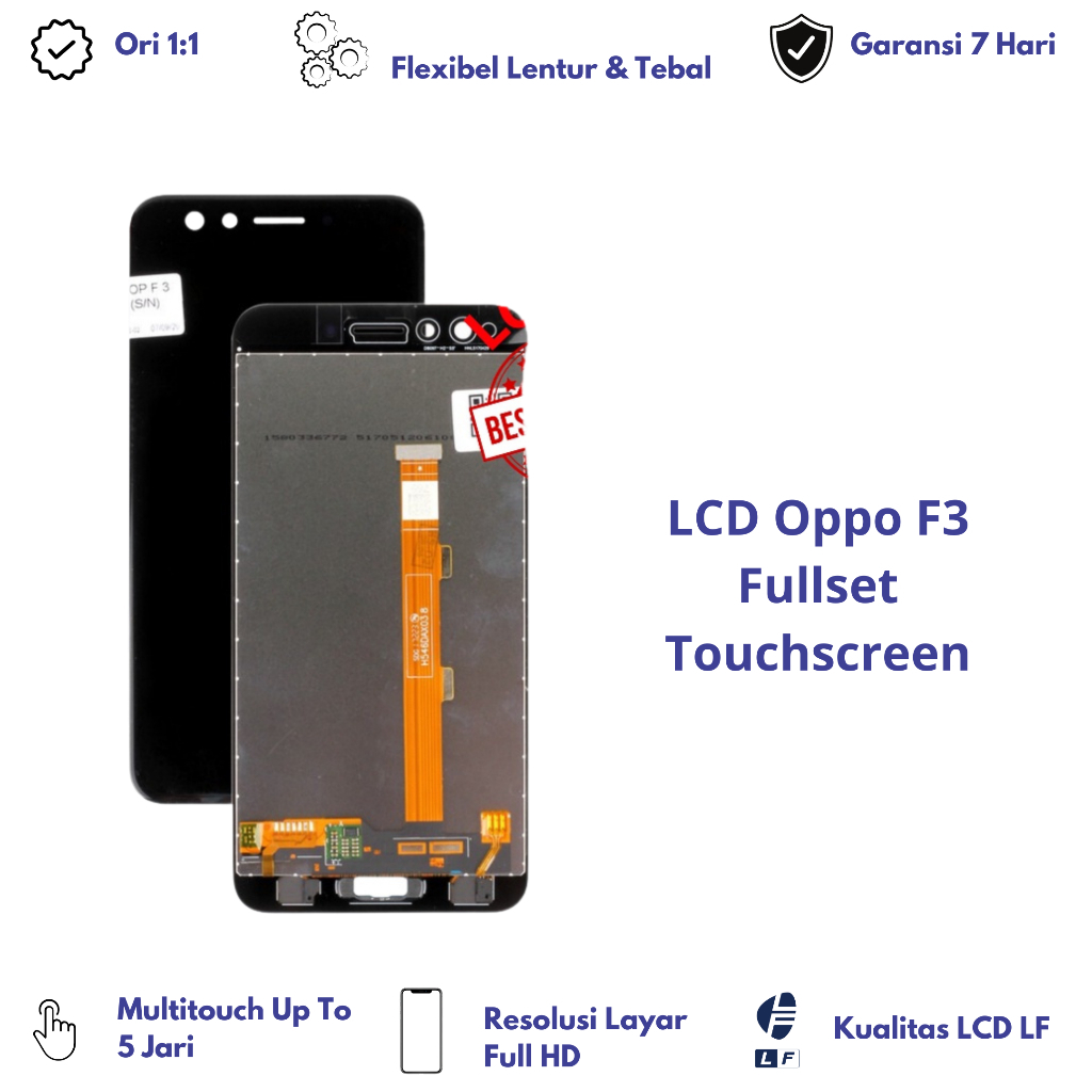 Jual LCD Oppo F3 Fullset Touchscreen | Shopee Indonesia