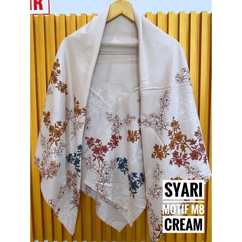 Jual JILBAB SEGIEMPAT MOTIF SYARI JUMBO 130x130 LOGO EMAS METAL HIJAB ...