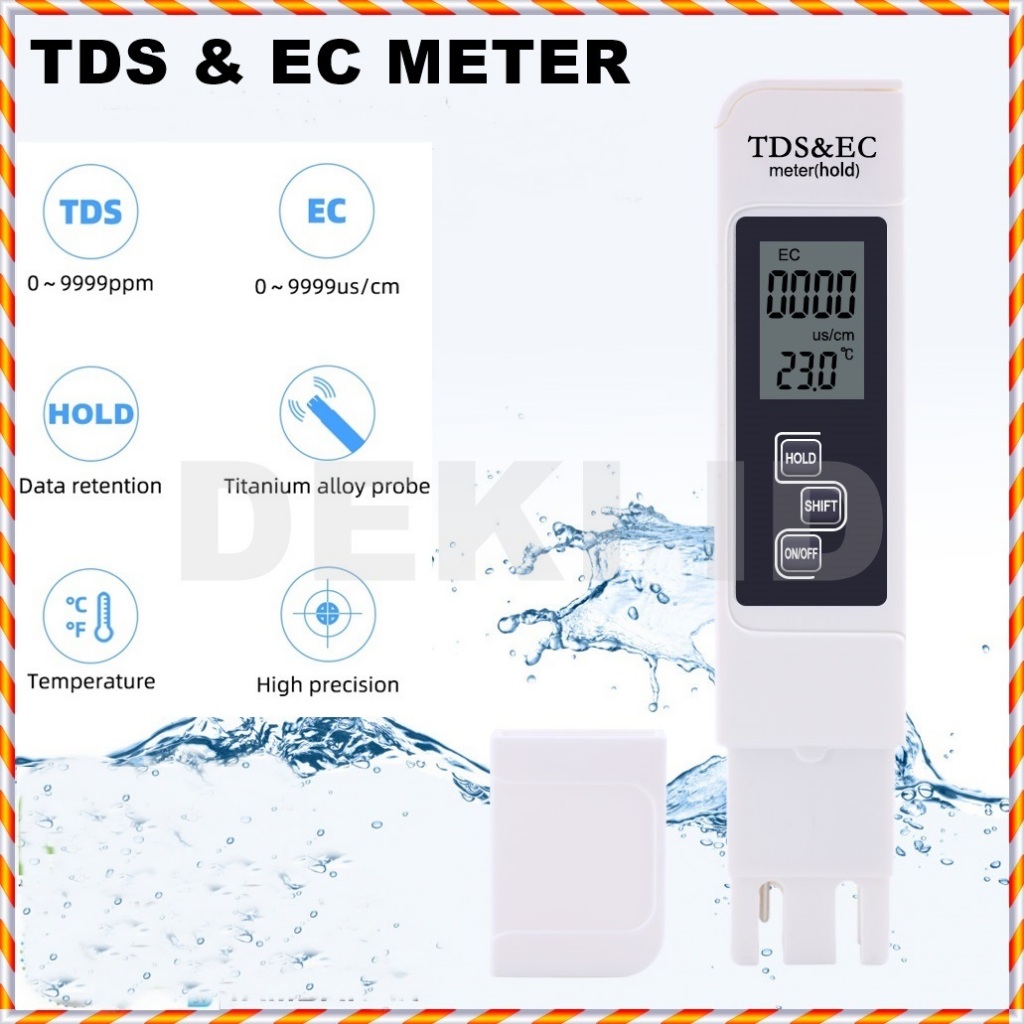 Jual TDS & EC Meter Alat Ukur Hidroponik Manual Auto Kalibrasi | Shopee ...