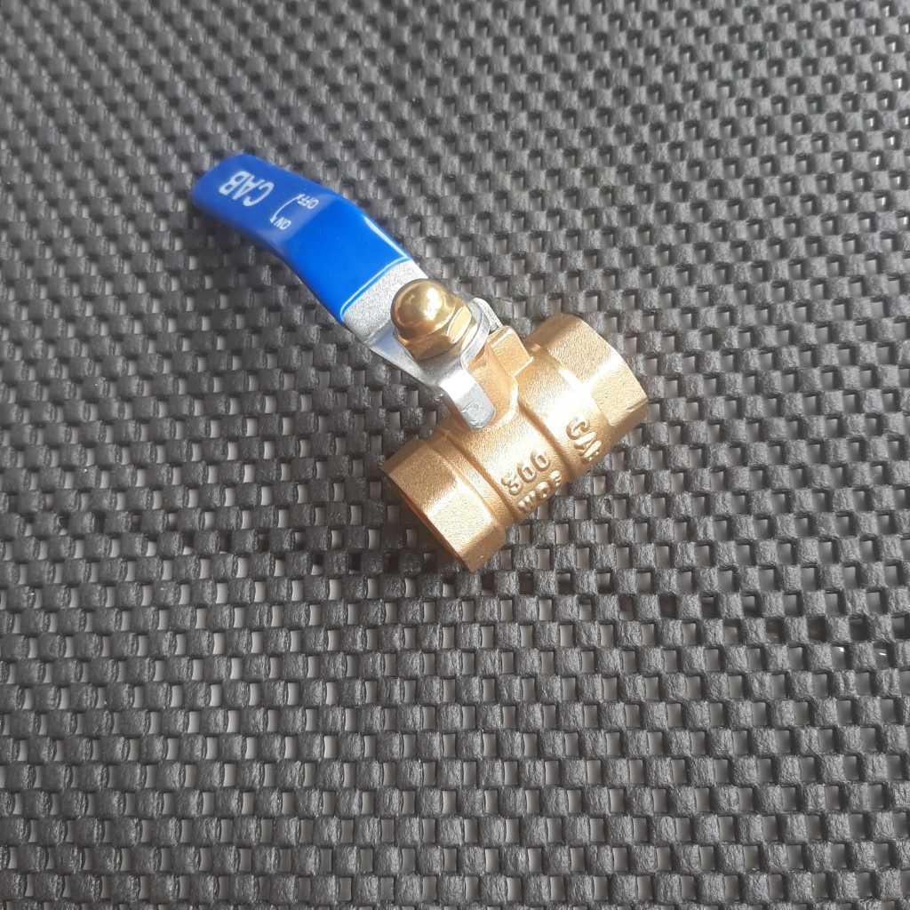Jual Ball Valve kuningan 1/2 inch gagang besi kran air stop keran murah bisa bayar di tempat ...