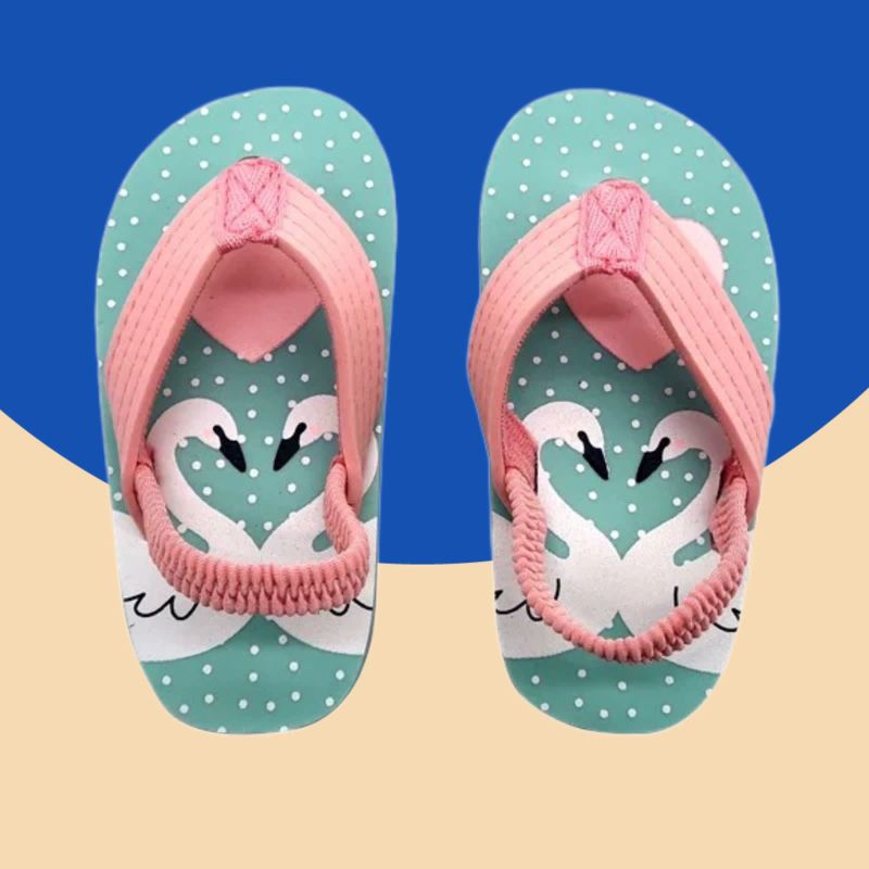 Jual SANDAL ANAK TALI BELAKANG SANDAL JEPIT BAYI BALITA MOTIF ANGSA ...