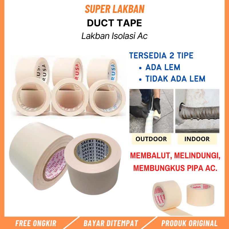 Jual Lakban AC Isolasi Pasific Premium Duct Tape AC Tipe Lem dan Non ...