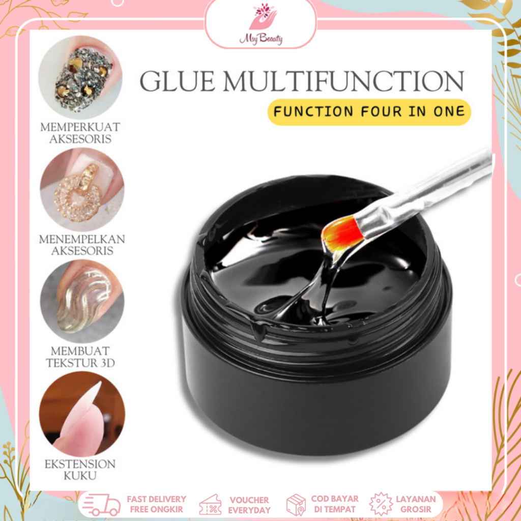 Jual MSY RISING LADY NAIL GLUE DRILL ISI 10ML/15ML 5IN1 LEM AKSESORIS NAIL GEL/STIK LEM NAIL ...