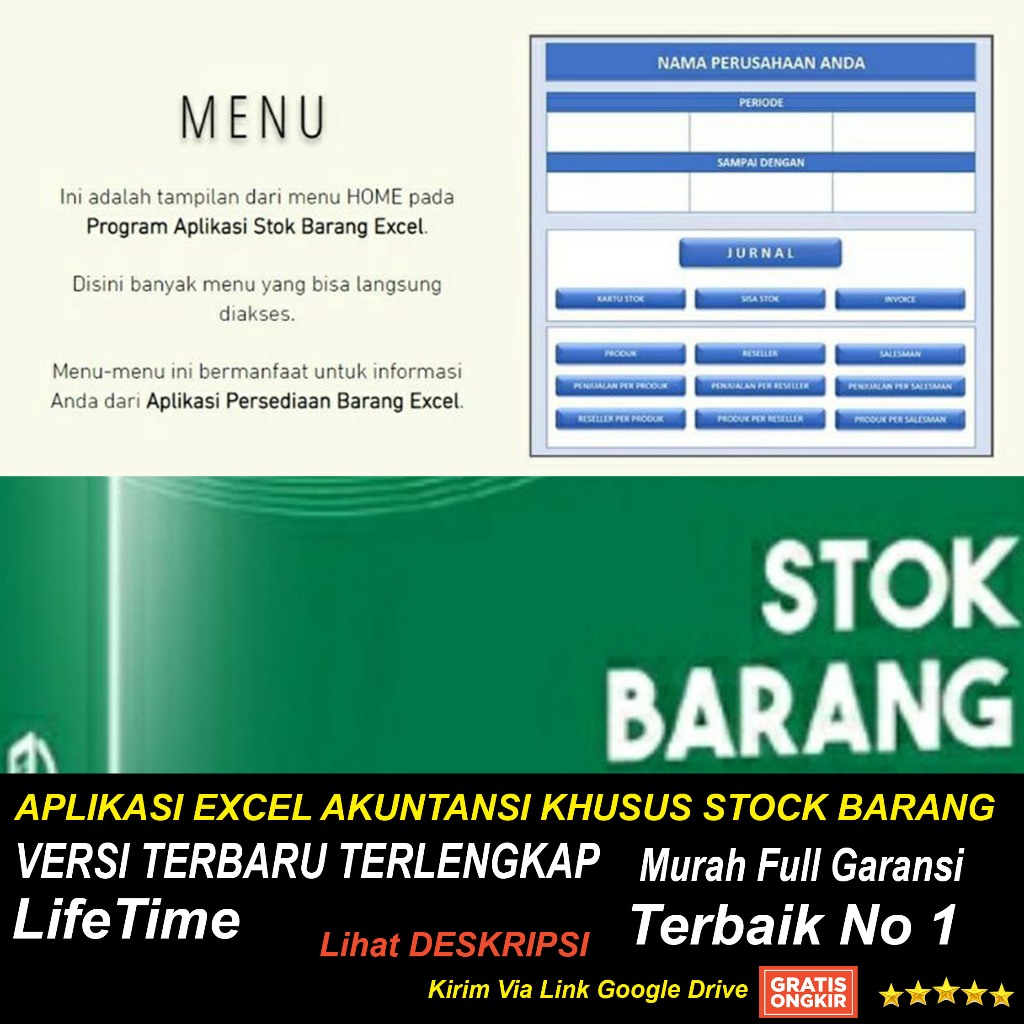 Jual APLIKASI EXCEL AKUNTANSI KHUSUS STOCK BARANG VERSI TERBARU TERLENGKAP | Shopee Indonesia