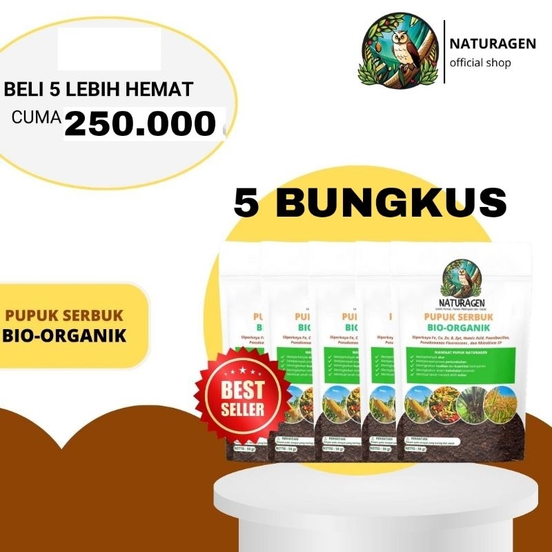 Jual 5 Pcs Pupuk Bio Organik Naturagen ORIGINAL PROMO SUPER HEMAT Pupuk ...