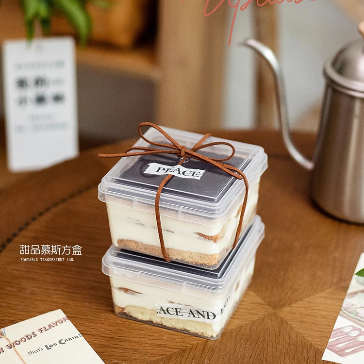 Jual Cup dessert Korea Square Import / Wadah Kue Cookies Pudding ...
