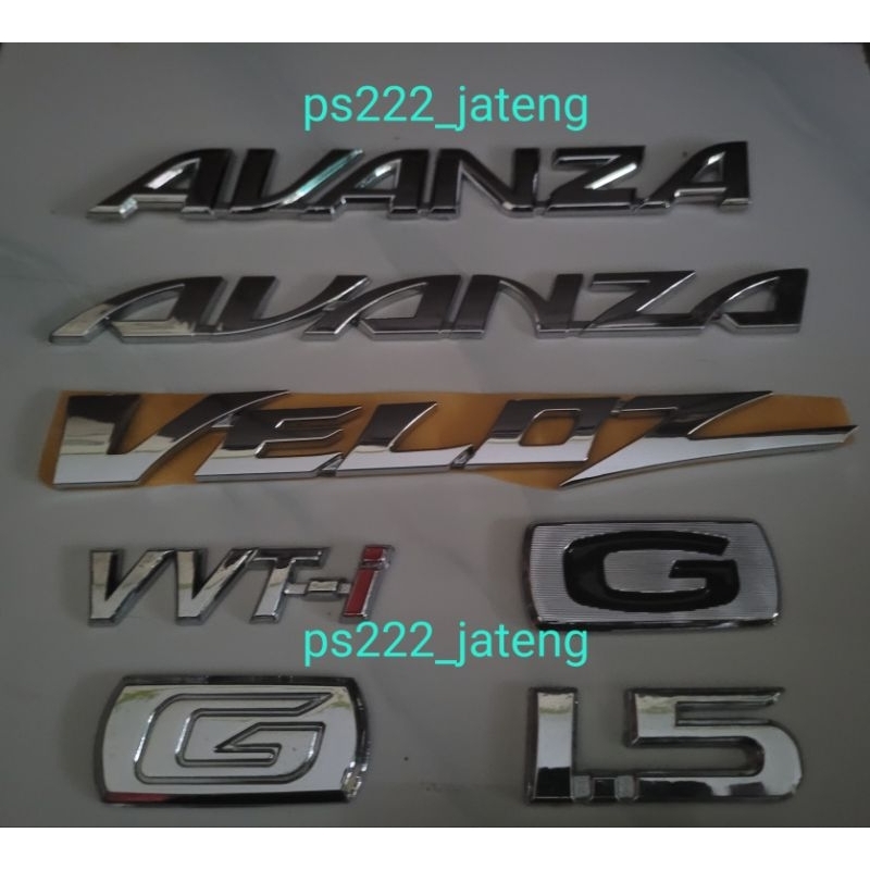 Jual Emblem avanza lama baru tipe g 1.5 / emblem avanza vvti tipe g 1.5 ...