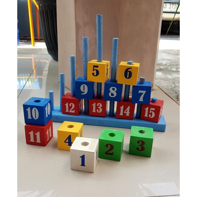 Jual Mainan Edukasi/Education Toys/Menara Angka/Menara Piramid Angka ...