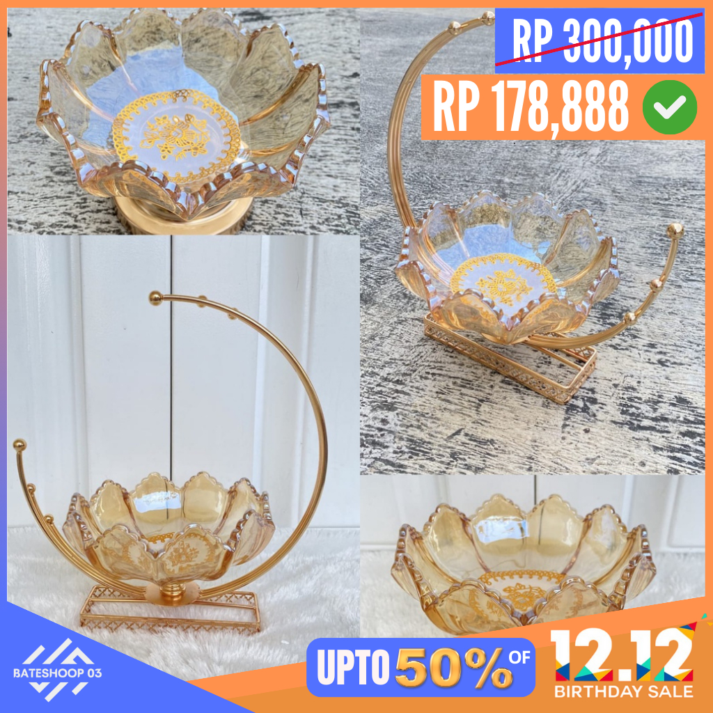 Jual Wadah Buah Kristal / Wadah Permen Kristal / Dekorasi Multifungsi ...