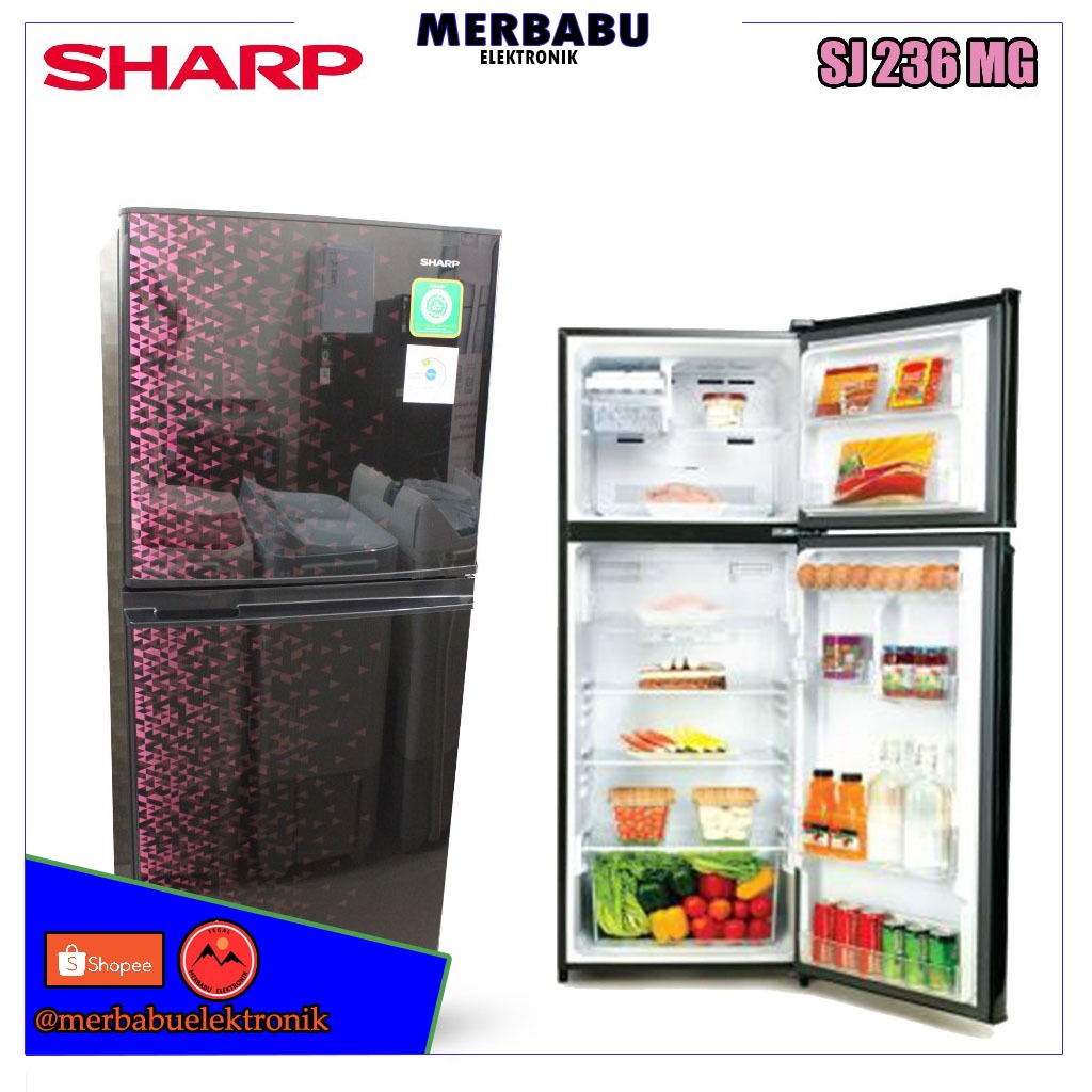 Jual SHARP Kulkas SJ-236 MG Lemari Es 2 Pintu 187L | Shopee Indonesia