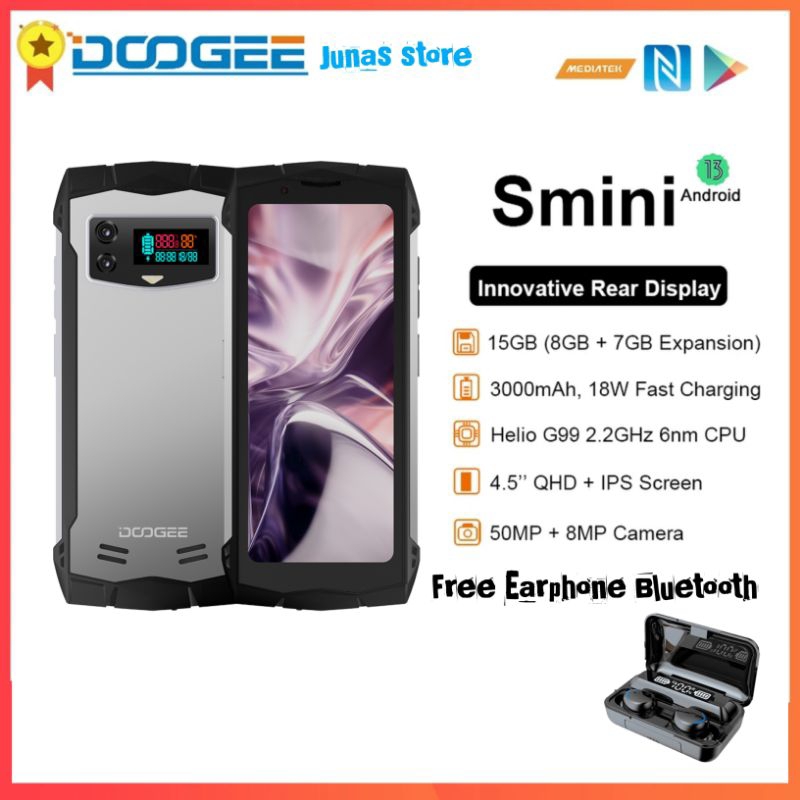 Jual Doogee smini 15/256gb Helio G99 nfc tahan air dan debu | Shopee ...