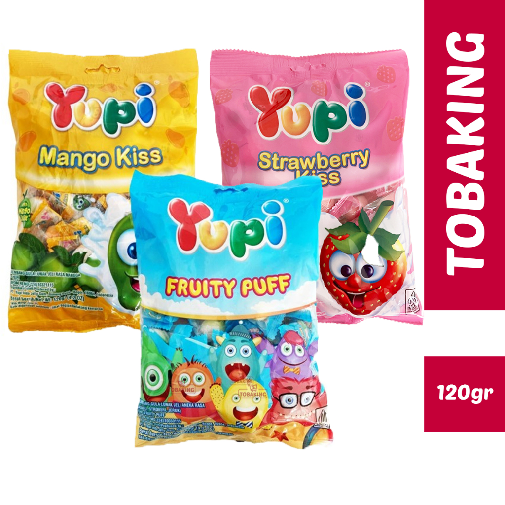 Jual Permen Yupi Mango Strawberry Kiss Fruity Puff | Shopee Indonesia