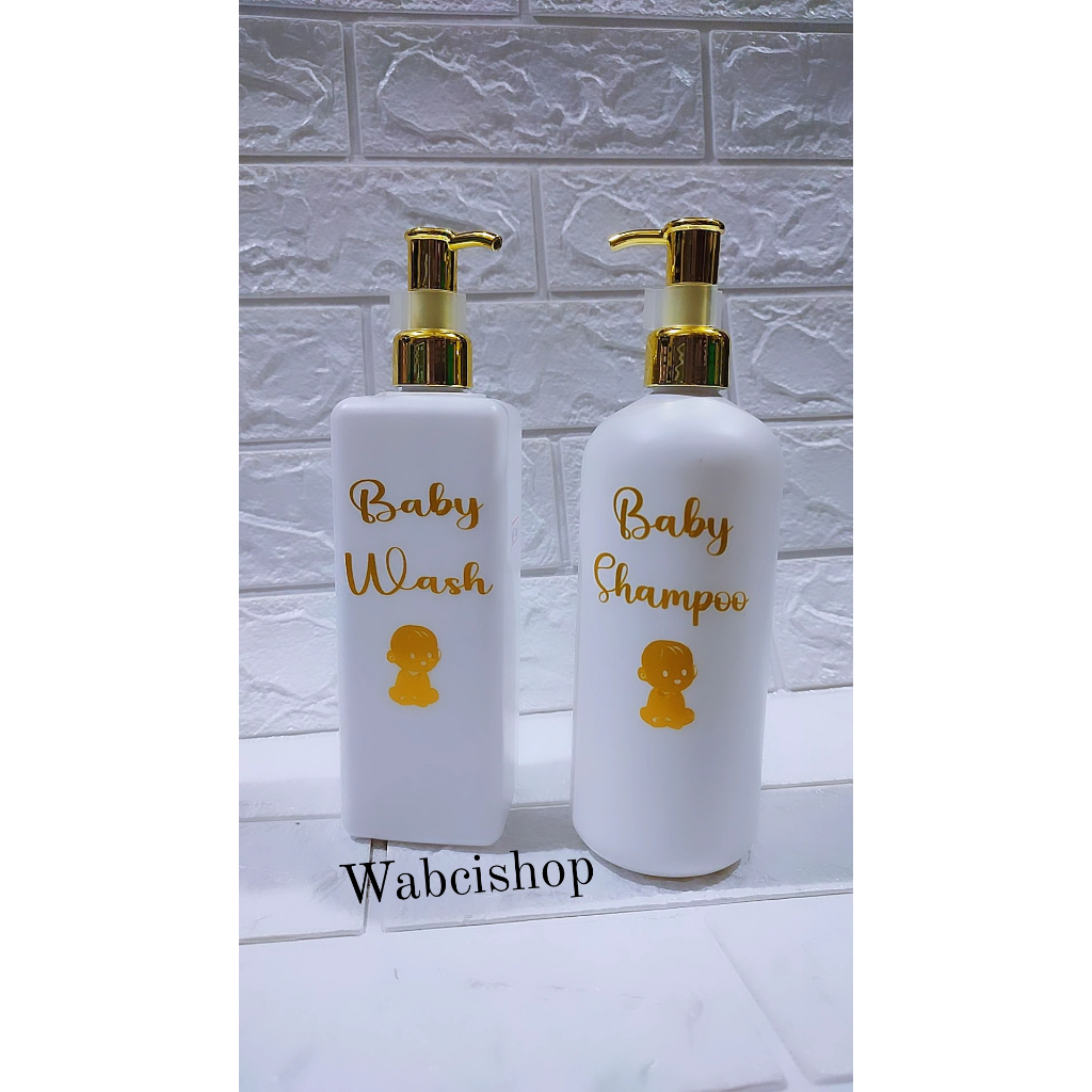 Jual Botol Pump 500ml Tempat Sabun dan Shampoo + Stiker Lucu Requst ...