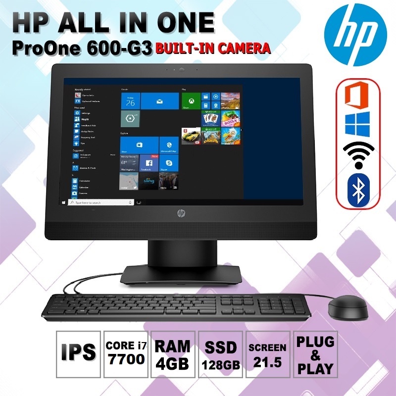 Jual PC AIO Core i7 -Win 11 pro-IPS 22 inch Full HD- PC All In One HP ...
