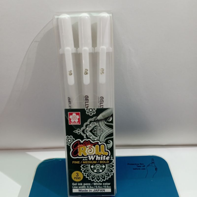 Jual SAKURA BOLPEN JELLY ROLL WHITE no: 05,08,10 ( tinta putih ) / pcs ...