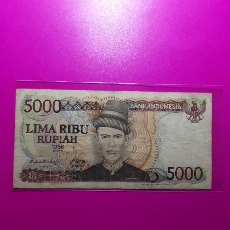 Jual uang 5000 rupiah teuku umar 1986 | Shopee Indonesia