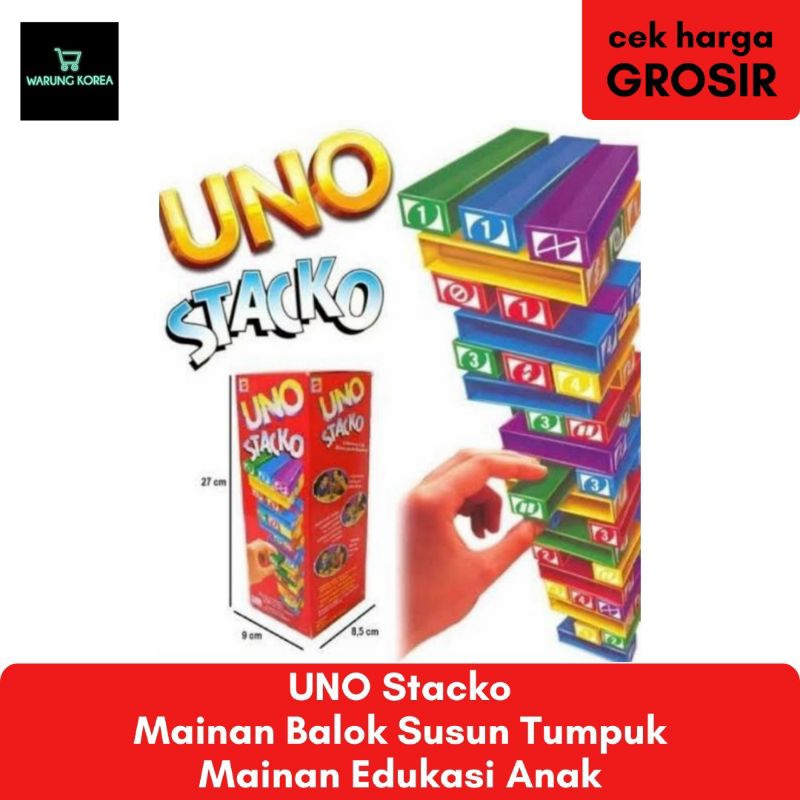 Jual UNO Stacko Mainan Balok Susun Tumpuk Tower Stack Mainan Edukasi ...