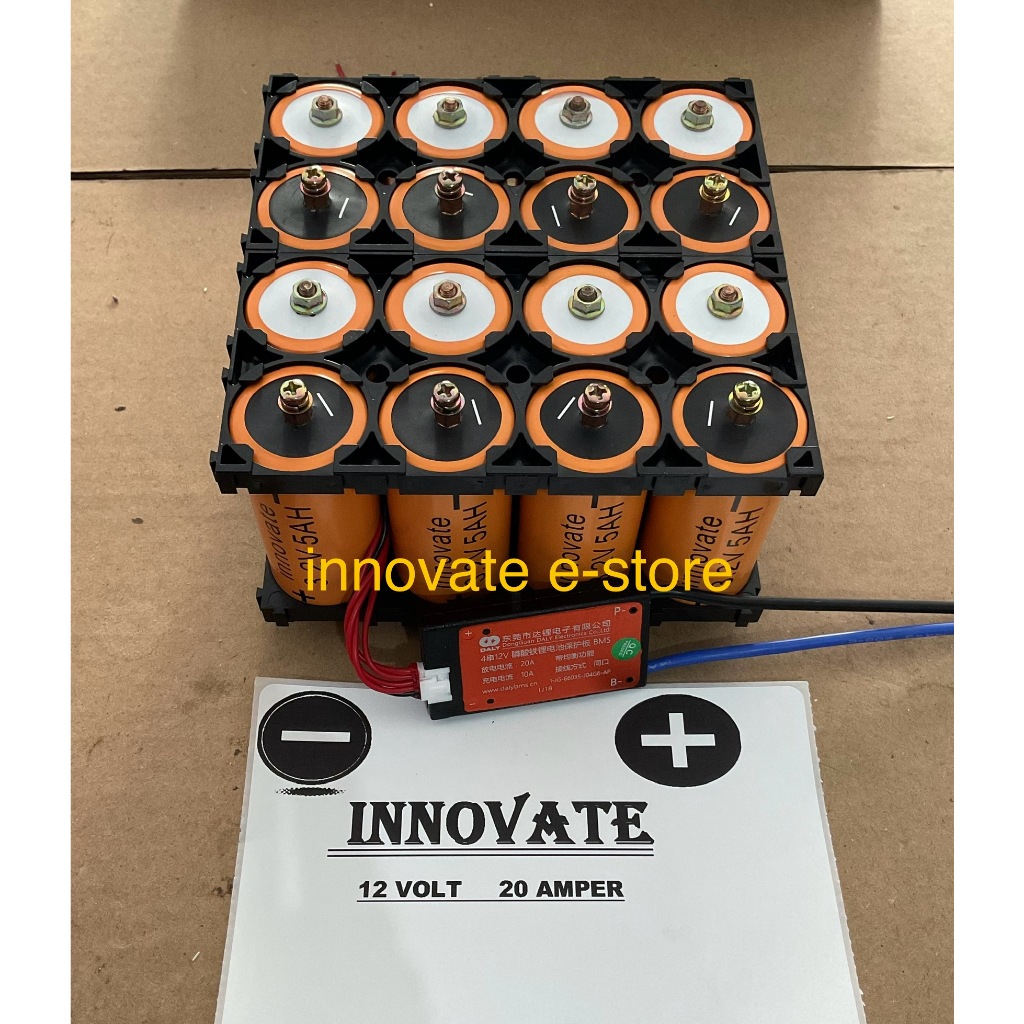 Jual Batterai innovate lifepo4 12v 20ah custom | Shopee Indonesia