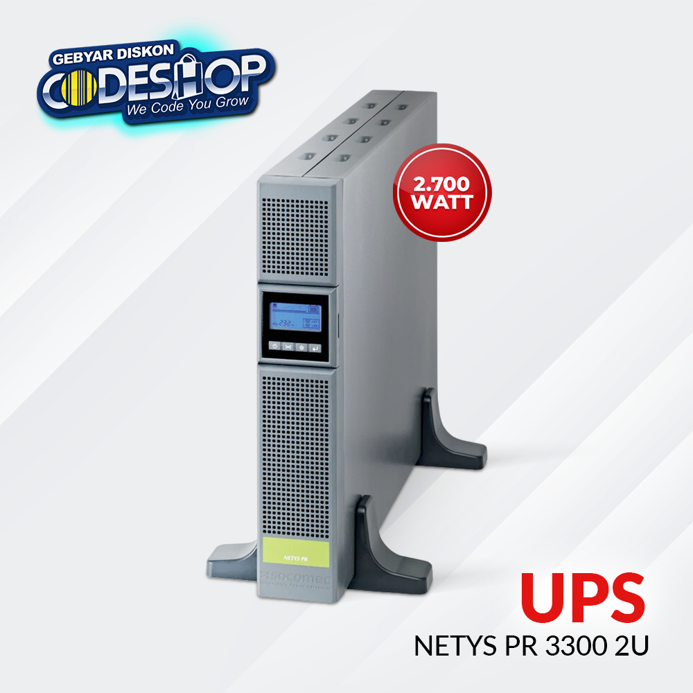 Jual Socomec NETYS PR 3300 2U 3300VA UPS Komputer 2700W NPR-3300-RT USB ...