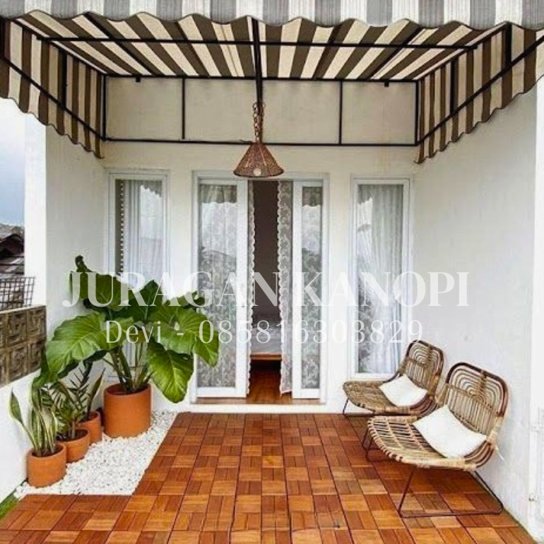Jual awning gulung lipat manual atau otomatis | Canopy kain Berkualitas ...