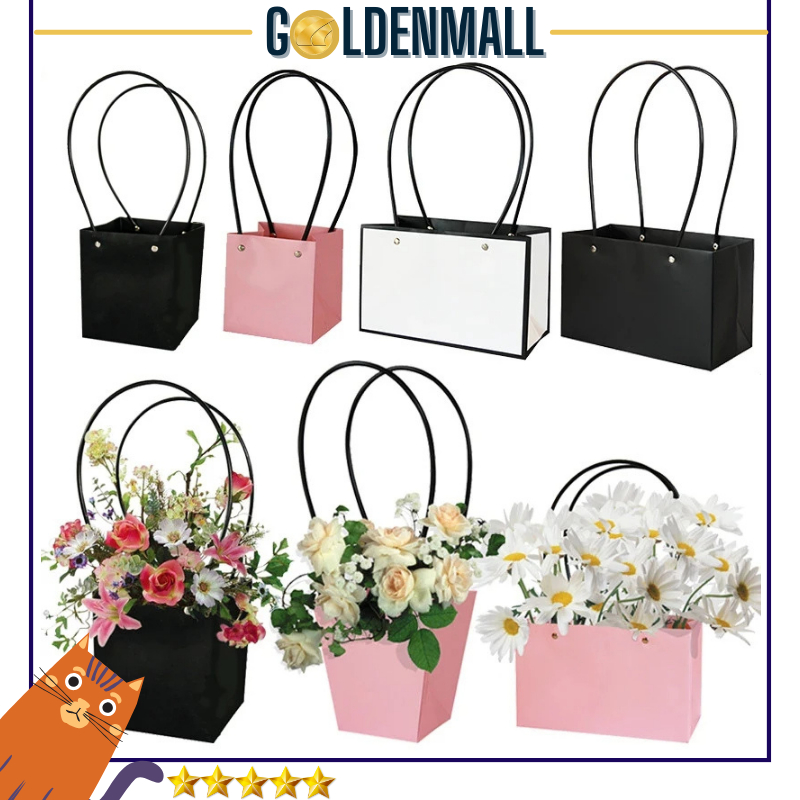 Jual Flower Packing Paper Bag Gift Box Tas Bouquet Flower Handbag EMYDA ...