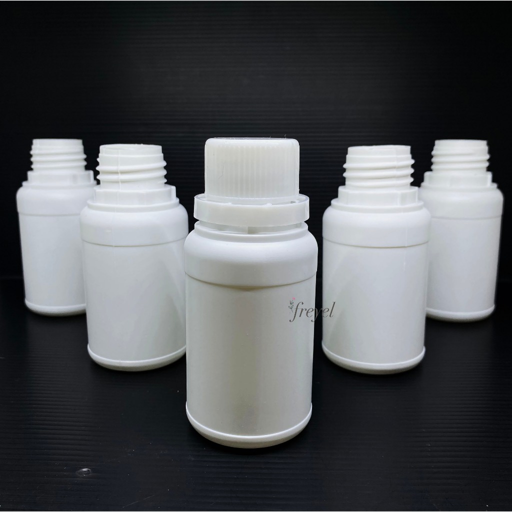 Jual Botol Agro Labor 100 ml HDPE Plastik Putih Solid / Botol Pupuk Parfum Kimia 100ml/ Botol ...