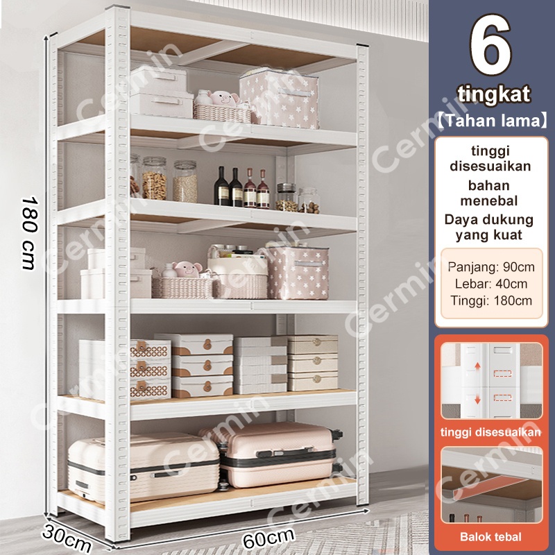 Jual Rak Besi Siku 6 Susun Rak gudang Serbagun Rak Gudang 6 Susun Rak ...