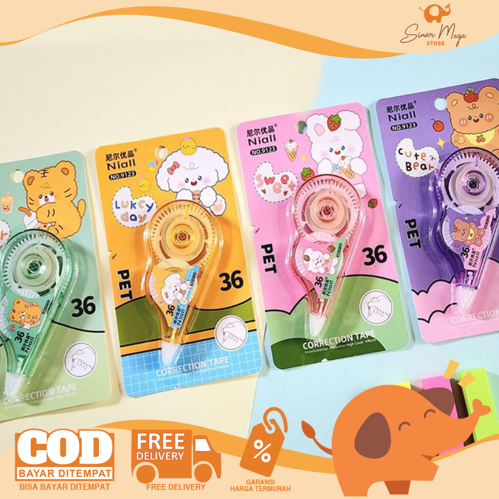 Jual Fancy Correction Tape Pet 9123 / Tip ex Pita Kertas Motif Lucu ...