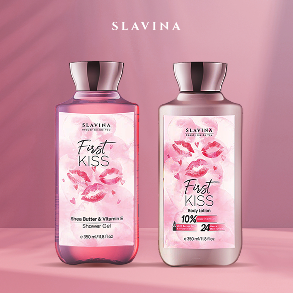 Jual SLAVINA First Kiss Paket Shower Gel & Body Lotion | Shopee Indonesia