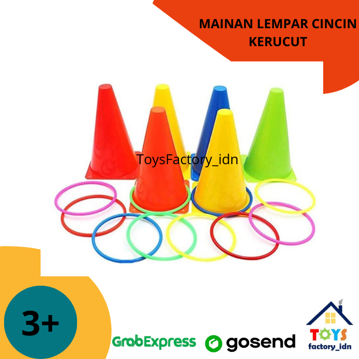 Jual Mainan Lempar Cincin Kerucut Rintangan Olahraga / Latihan ...