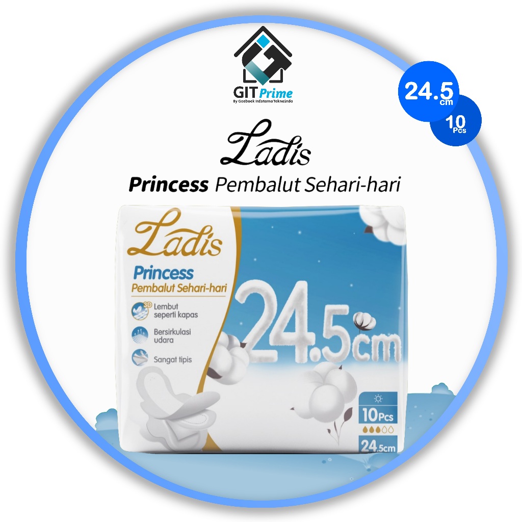 Jual Makuku Ladis Princess Pads 24,5CM | Pembalut Menstruasi Wanita isi ...