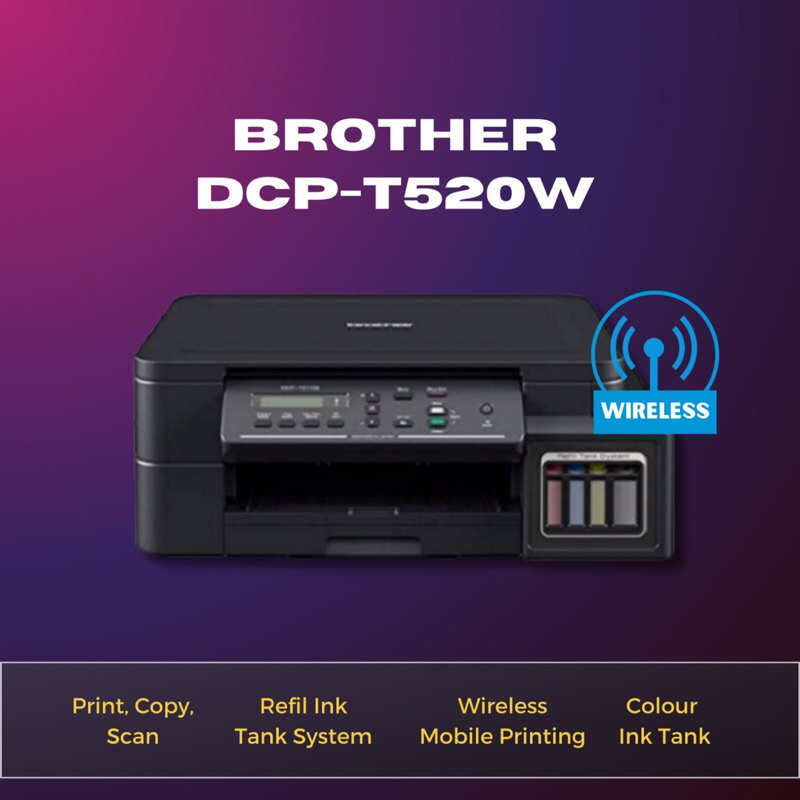 Jual Printer Brother DCP-T520W Inkjet Wireless Multi-function Printer ...