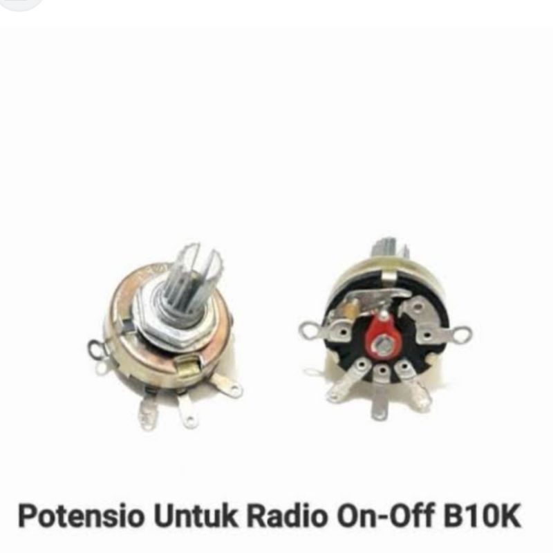 Jual POTENSIO RADIO B10K ON OF 5KAKI | Shopee Indonesia