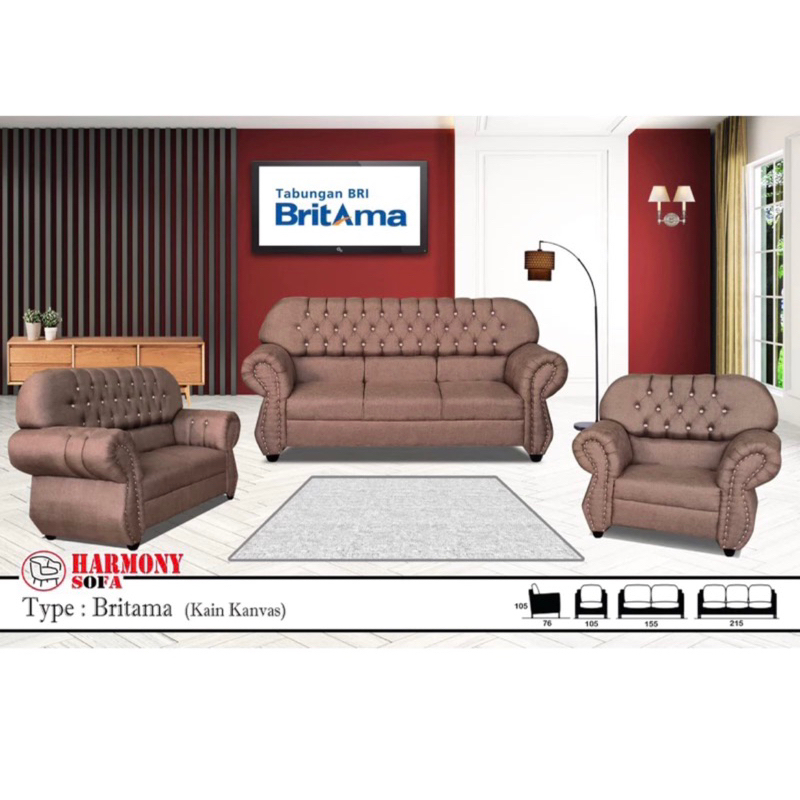 Jual Sofa 321 britama (warna bisa request) | Shopee Indonesia