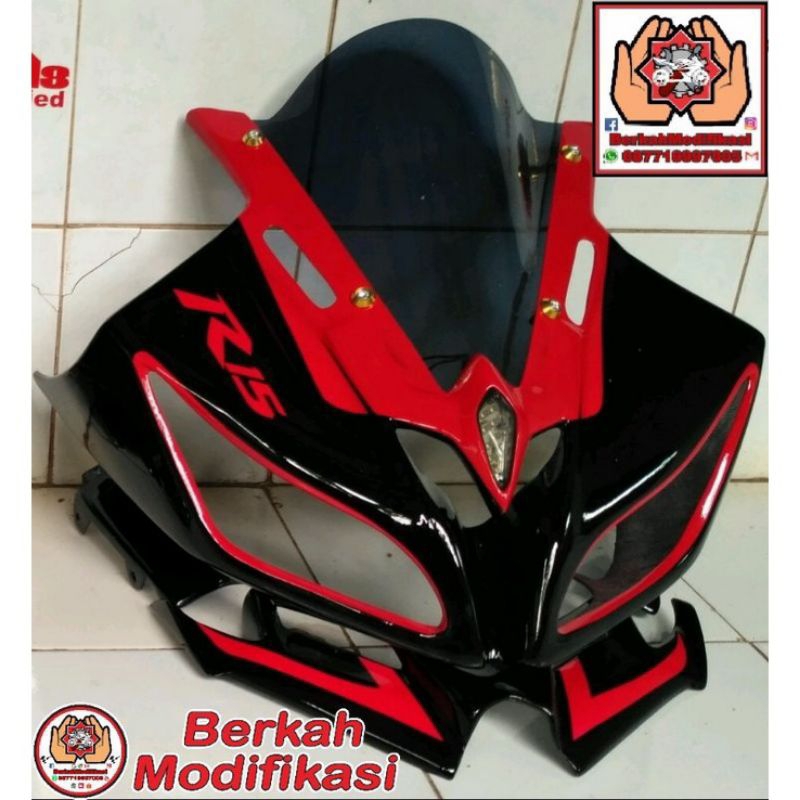 Jual Headlamp kedok tameng topeng body depan r15 v2 model r6 | Shopee ...