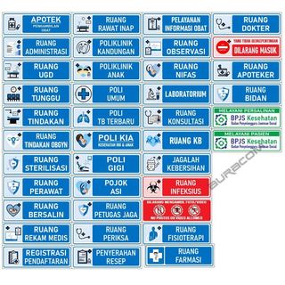 Jual STIKER KLINIK PUSKESMAS |RUANGAN PELAYANAN KESEHATAN|REGISTRASI ...