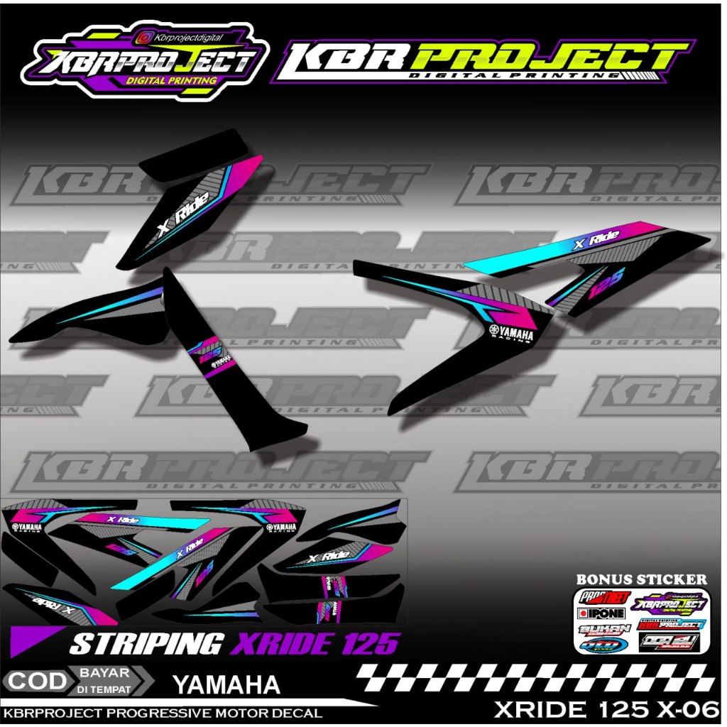 Jual X-RIDE 125 STIKER SRTIPING PREMIUM KEREN LIS VARIASI MOTOR YAMAHA ...